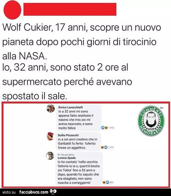 Wolf cukier, 17 anni, scopre un nuovo pianeta dopo pochi giorni di tirocinio alla… - Facciabuco.com