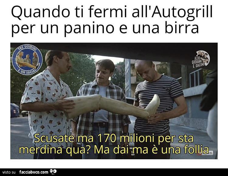 Tutti i meme su Autogrill - Facciabuco.com