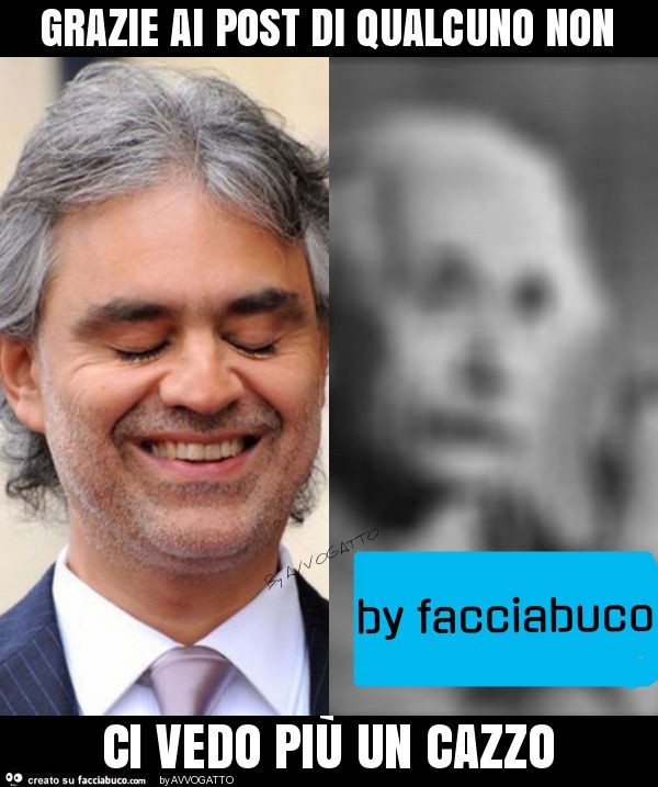 Tutti i meme su Andrea Bocelli - Facciabuco.com