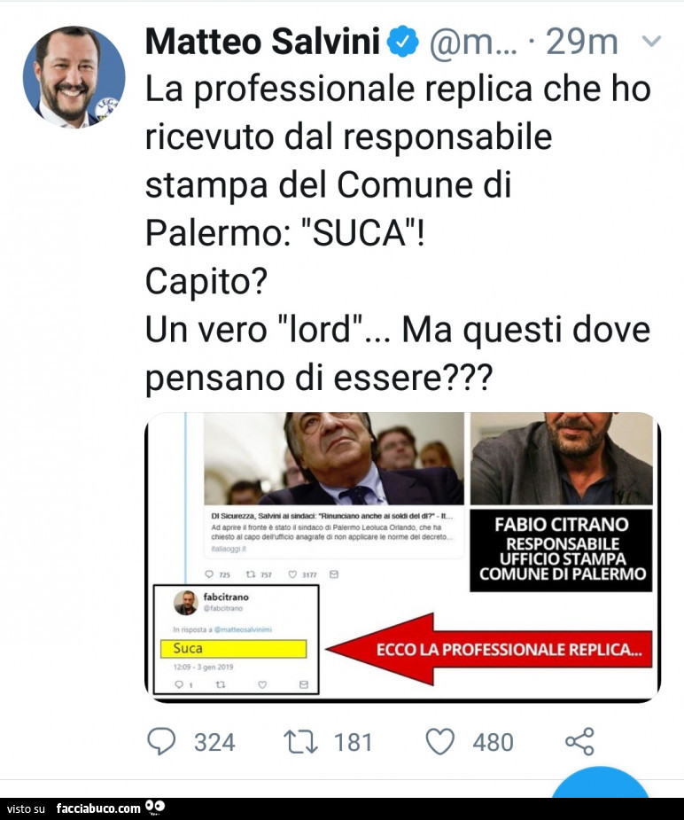 Tutti i meme su Matteo Salvini - Facciabuco.com