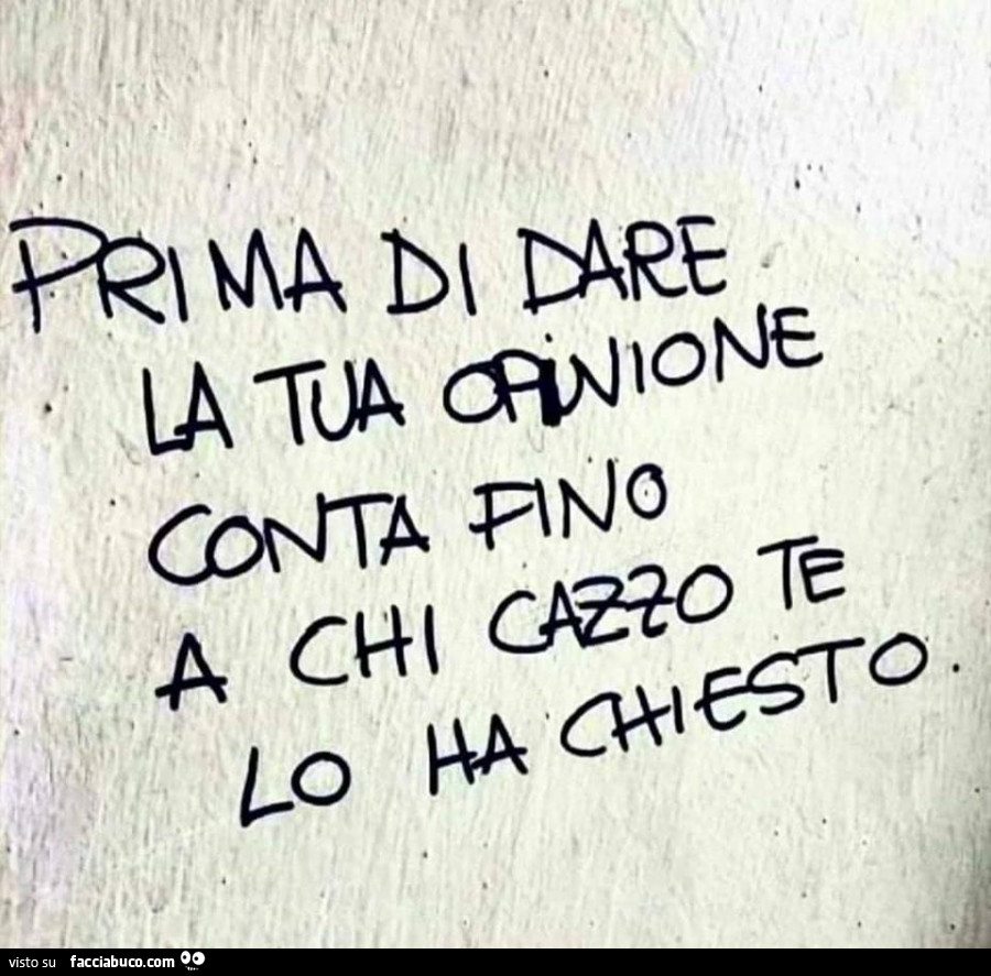 Chiacchiera pubblicata da carlettone - Facciabuco.com