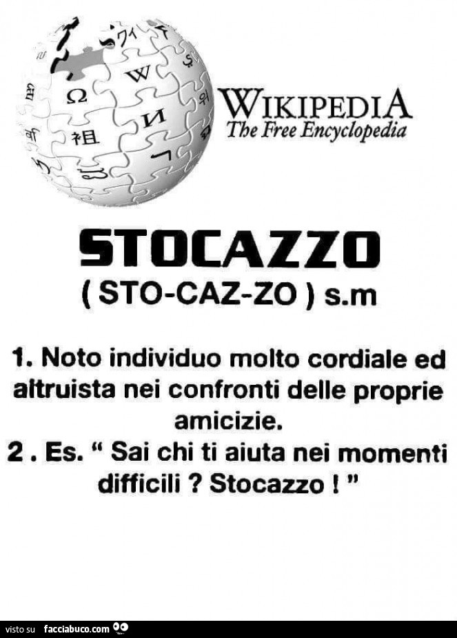 Tutti i meme su Stocazzo - Facciabuco.com